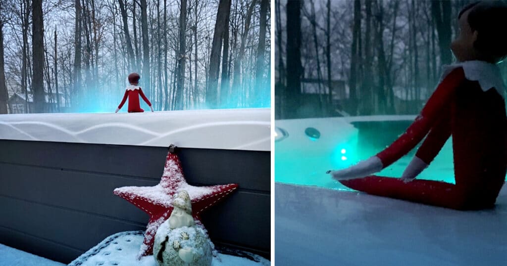 14 Elf on the Shelf ideas to make a splash this season | Hot Tubs