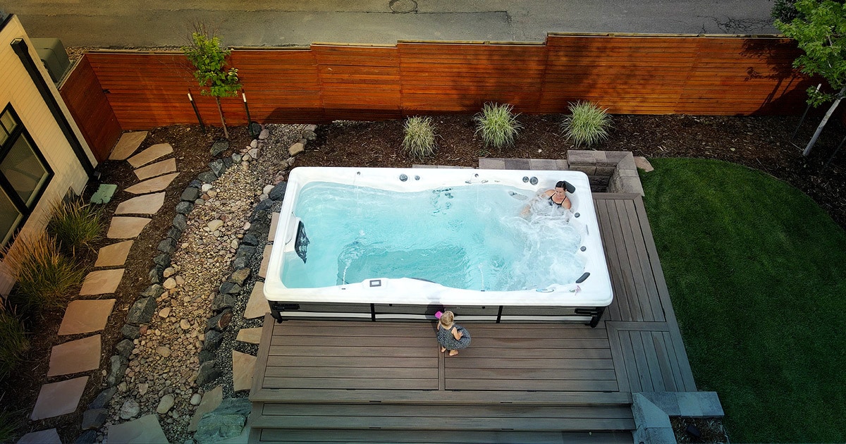 Mountain retreat star: Above-ground swim spa