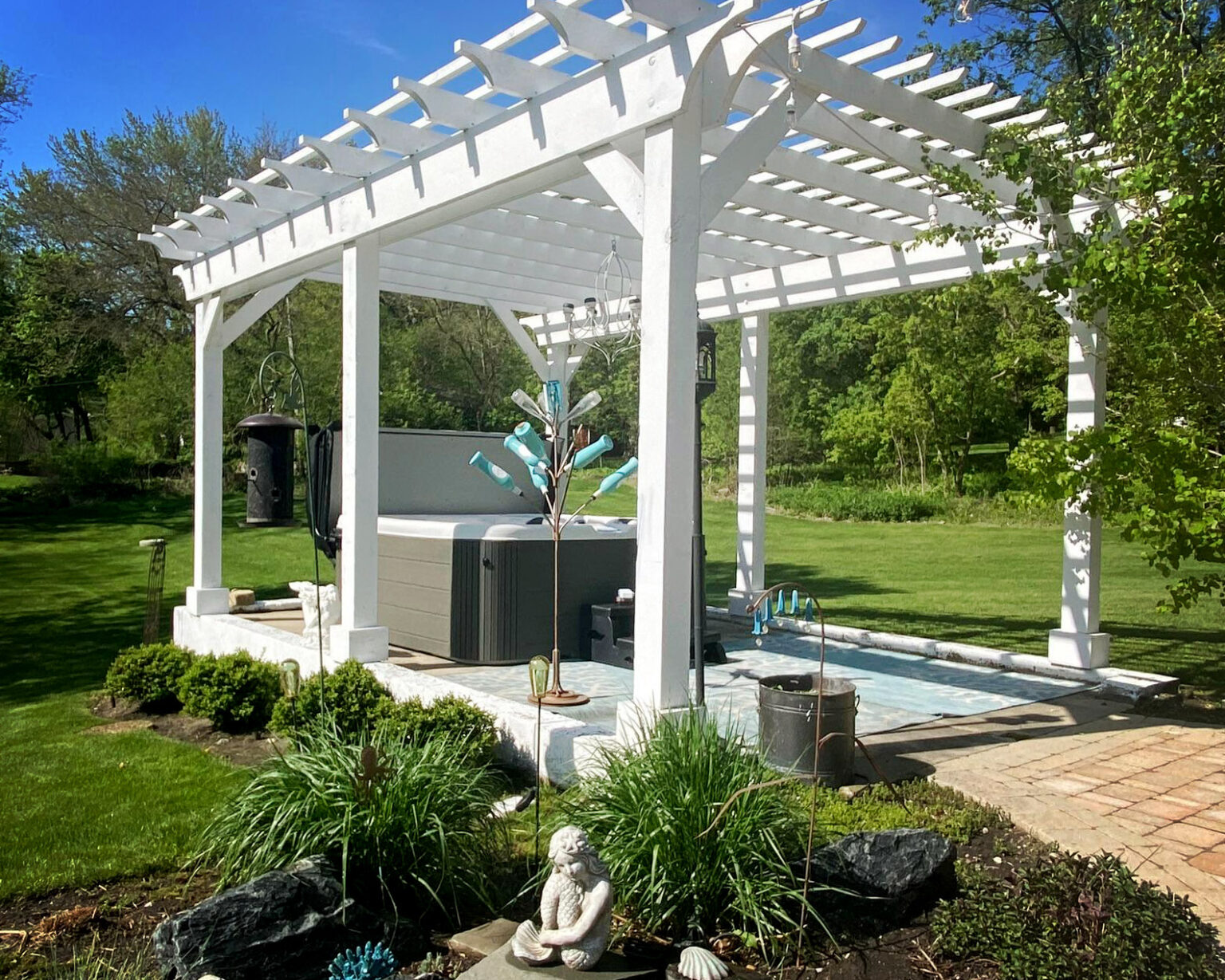 Hot tub shade ideas: Make your backyard spa more comfortable - Master ...